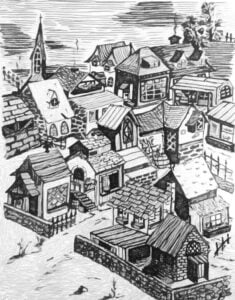 21+ Beautiful Village Drawing Ideas