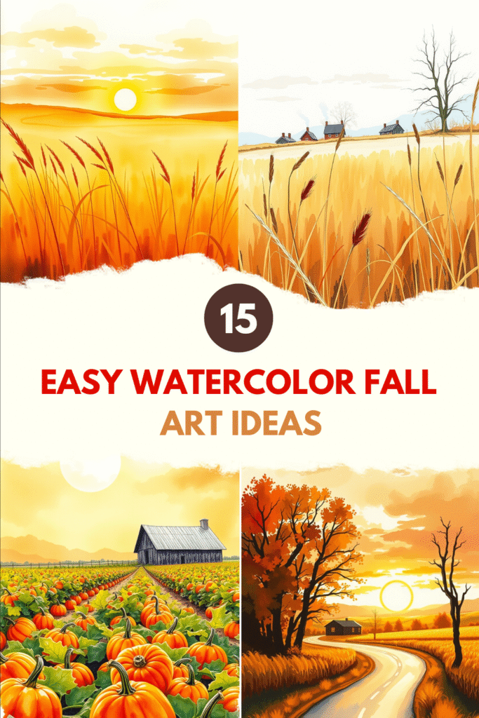 15 Easy Watercolor Landscape Ideas For Fall